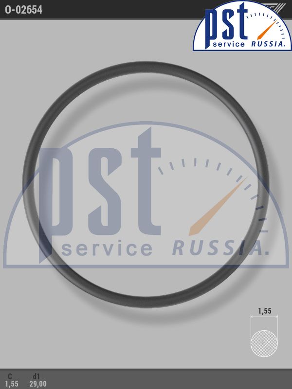 Кольцо резиновое круглого сечения C-1,55 d1-29,00 RING-02654